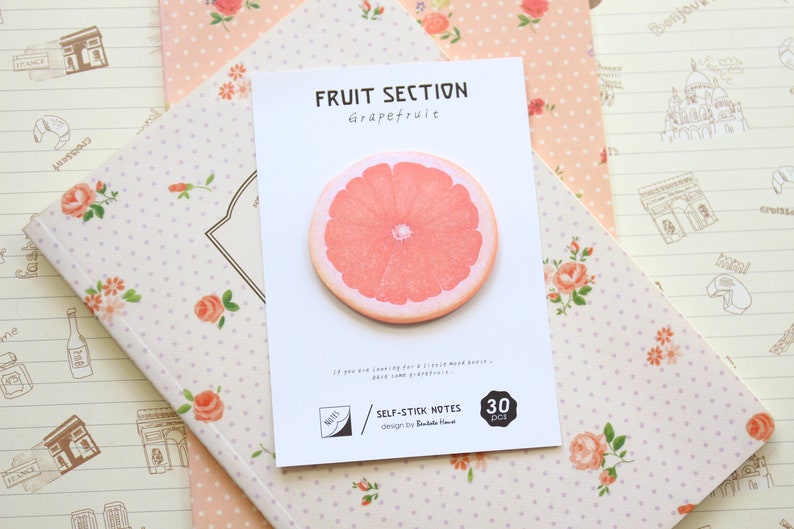 Fruit Section Fruit Shapes Sticky Notes - Etsy