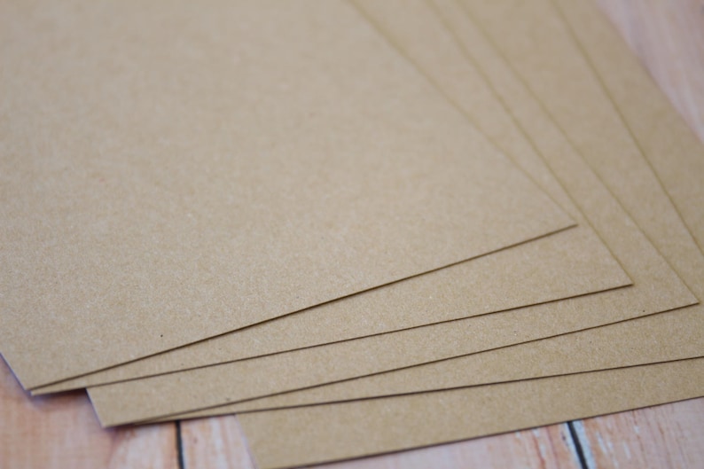 Eco Kraft Brown Card Stock Heavyweight Crafting Cards - Etsy