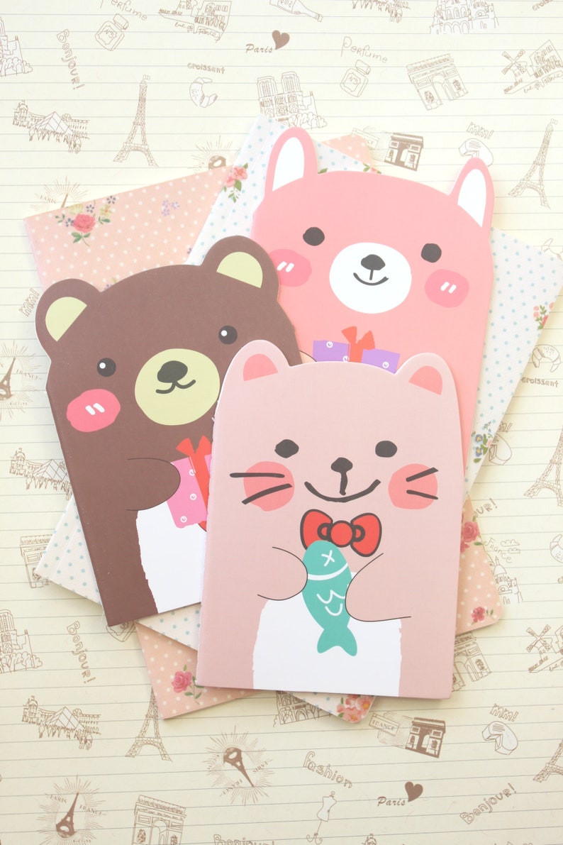 Little Animals Shaped Mini Cartoon Notebook - Etsy