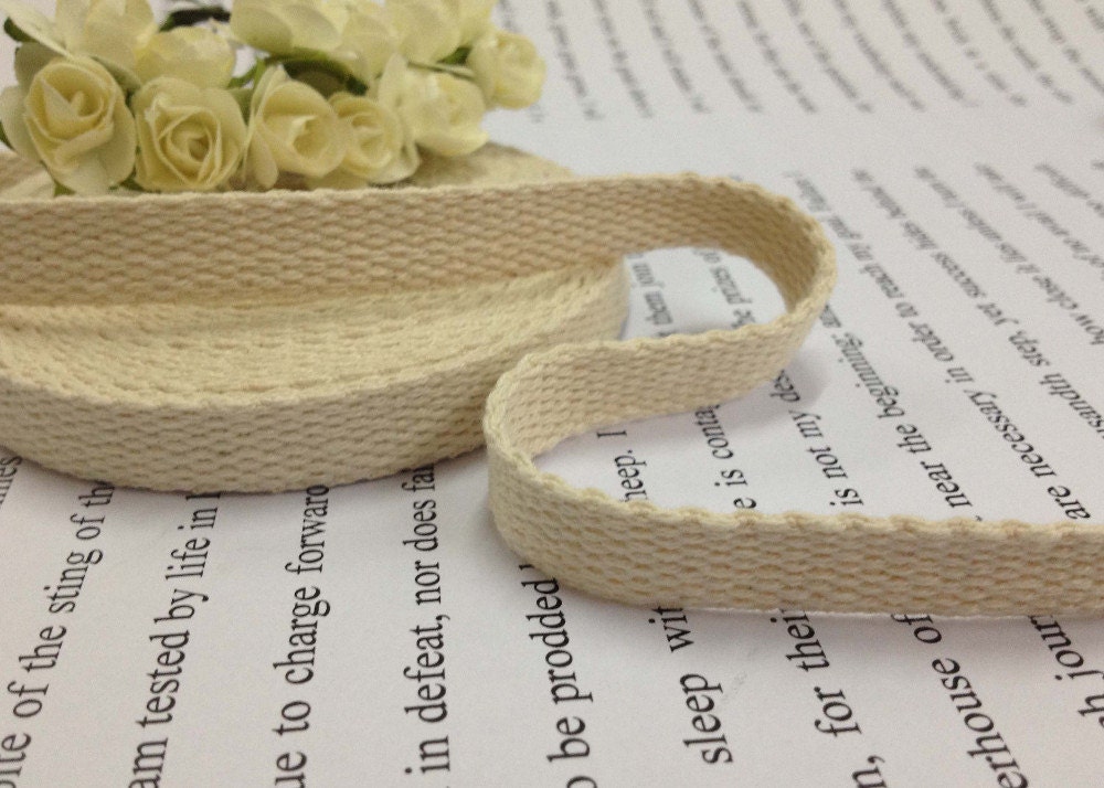 Thin Natural Webbing Sewing Tape Woven Cotton Blended Ribbon - Etsy