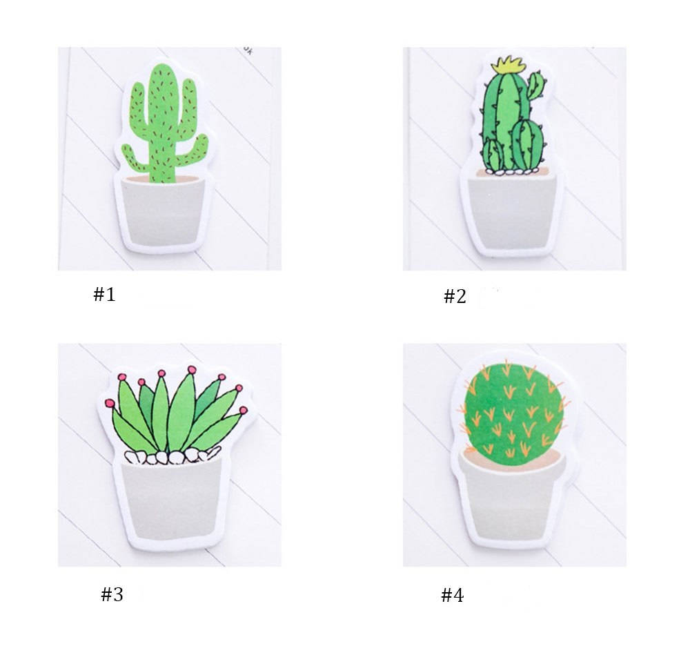 Cute Cactus Succulent Plants Shapes Sticky Notes | Etsy
