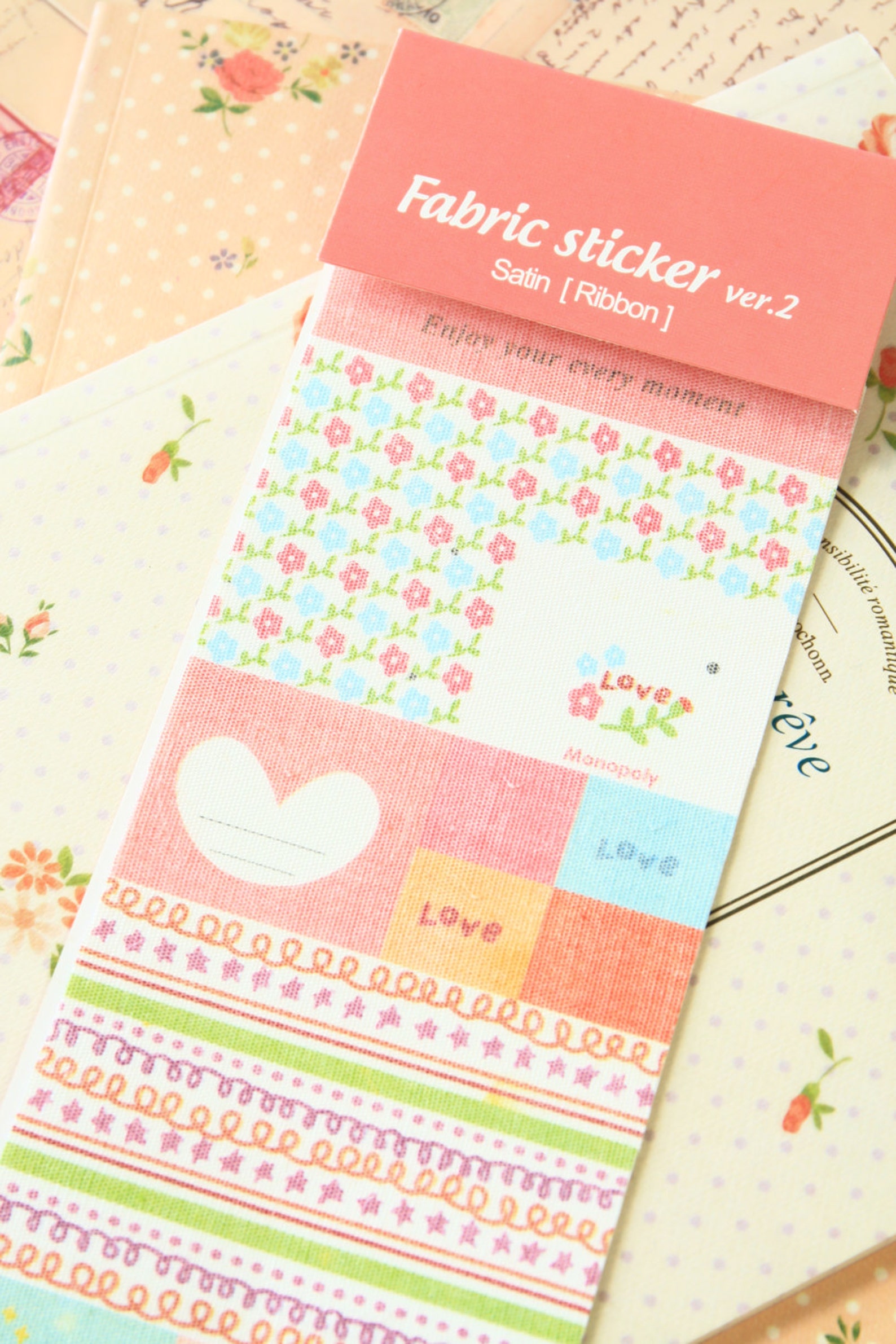 Ribbon Fabric Sticker Ver 2 Self Adhesive Craft Stickers | Etsy