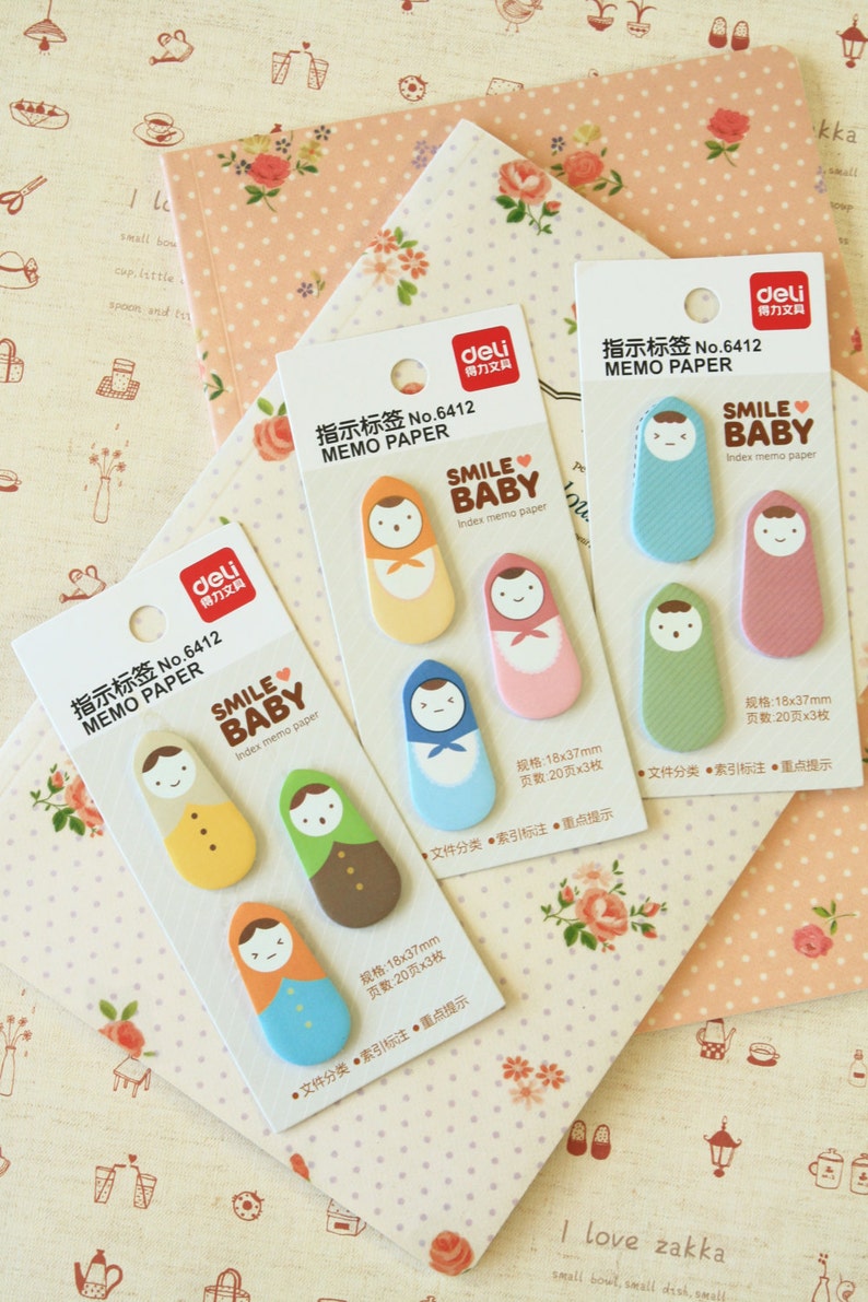 02 Smile Baby Cartoon Mini Sticky Notes - Etsy