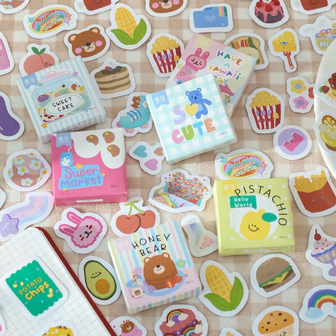 Doodle World Stickers Cartoon Shapes Deco Stickers Set - Etsy