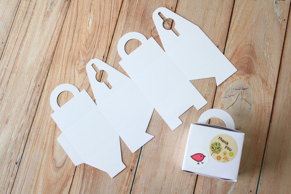 Smooth White Square Favour Boxes - Etsy
