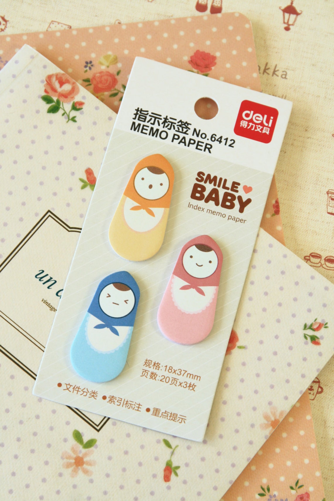 02 Smile Baby Cartoon Mini Sticky Notes - Etsy