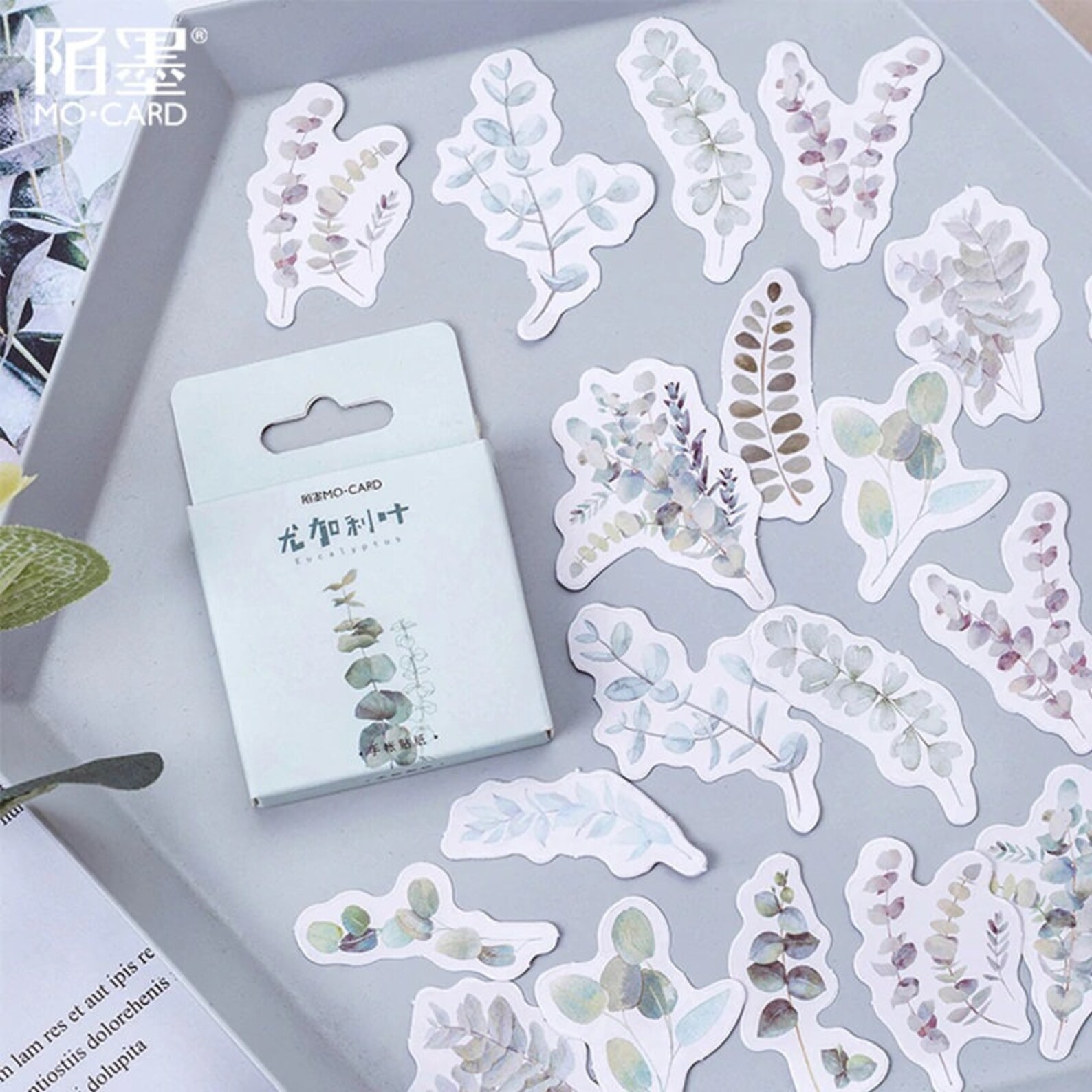 Mo-card Eucalyptus Cartoon Leaves Shapes Stickers - Etsy