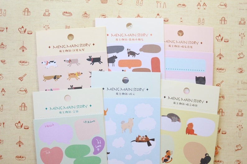 Meng Main Story Cartoon Animal Stickers - Etsy