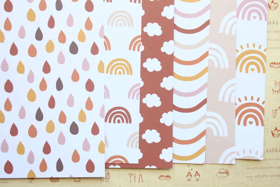 Set 02 Boho Rainbows Mix Printed Card Stock 250gsm - Etsy