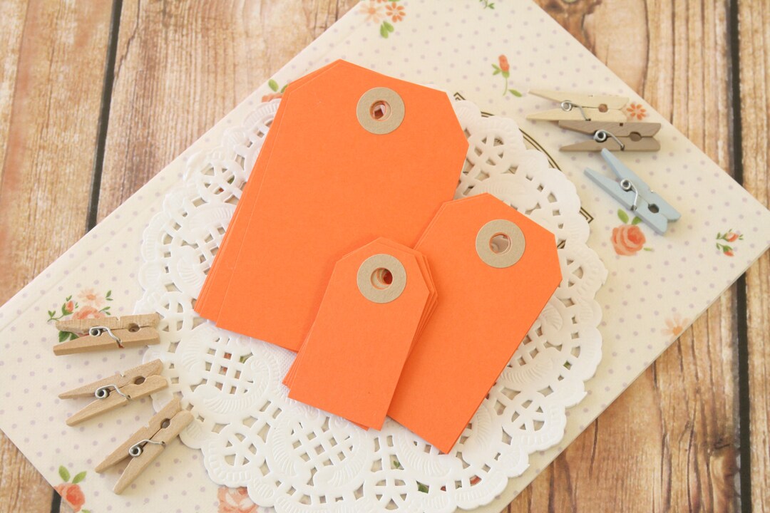 Carrot Orange Handmade Reinforced Colour Luggage Tags - Etsy