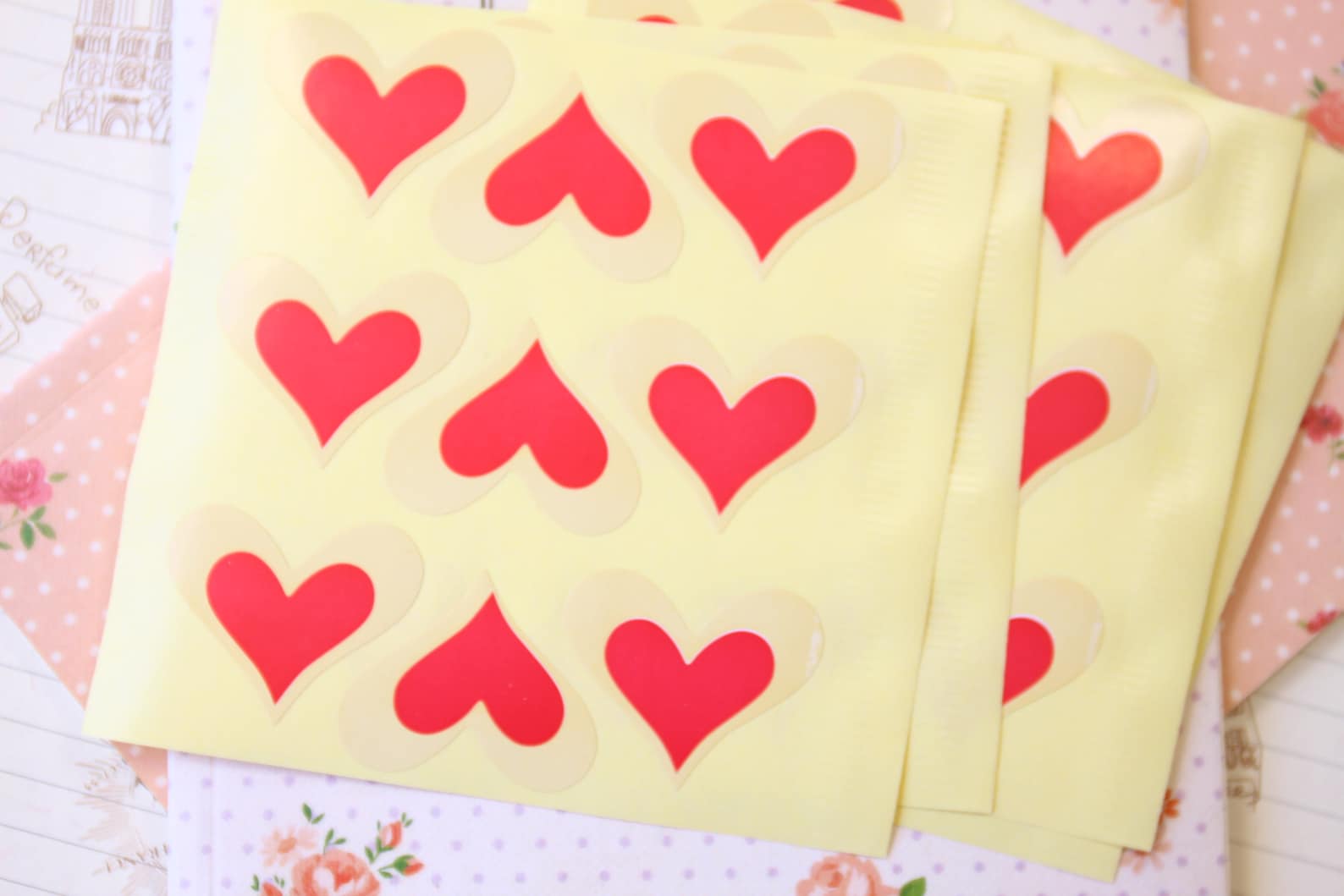 Love Heart Sticker Seals | Etsy