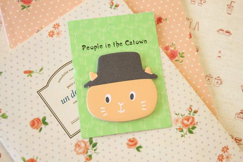 Catown Cartoon CAT Face Shapes Sticky Notes - Etsy