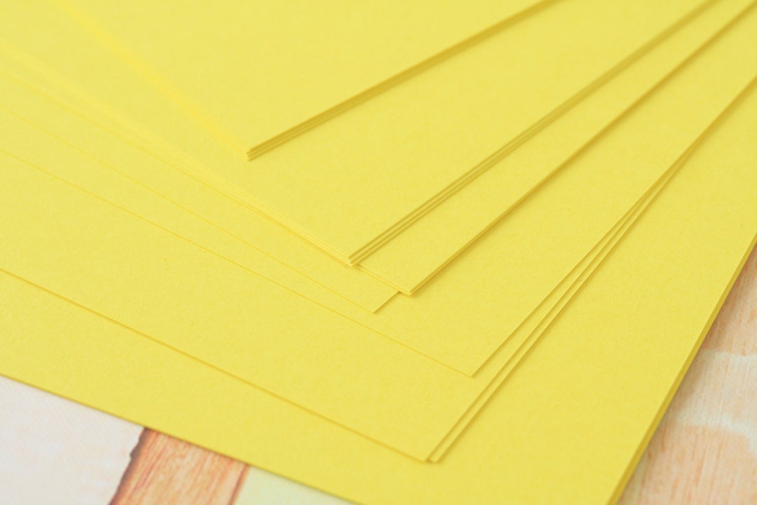 Buttercup Yellow Craft Style Colour Card Stock 260gsm 95lb Cover - Etsy UK