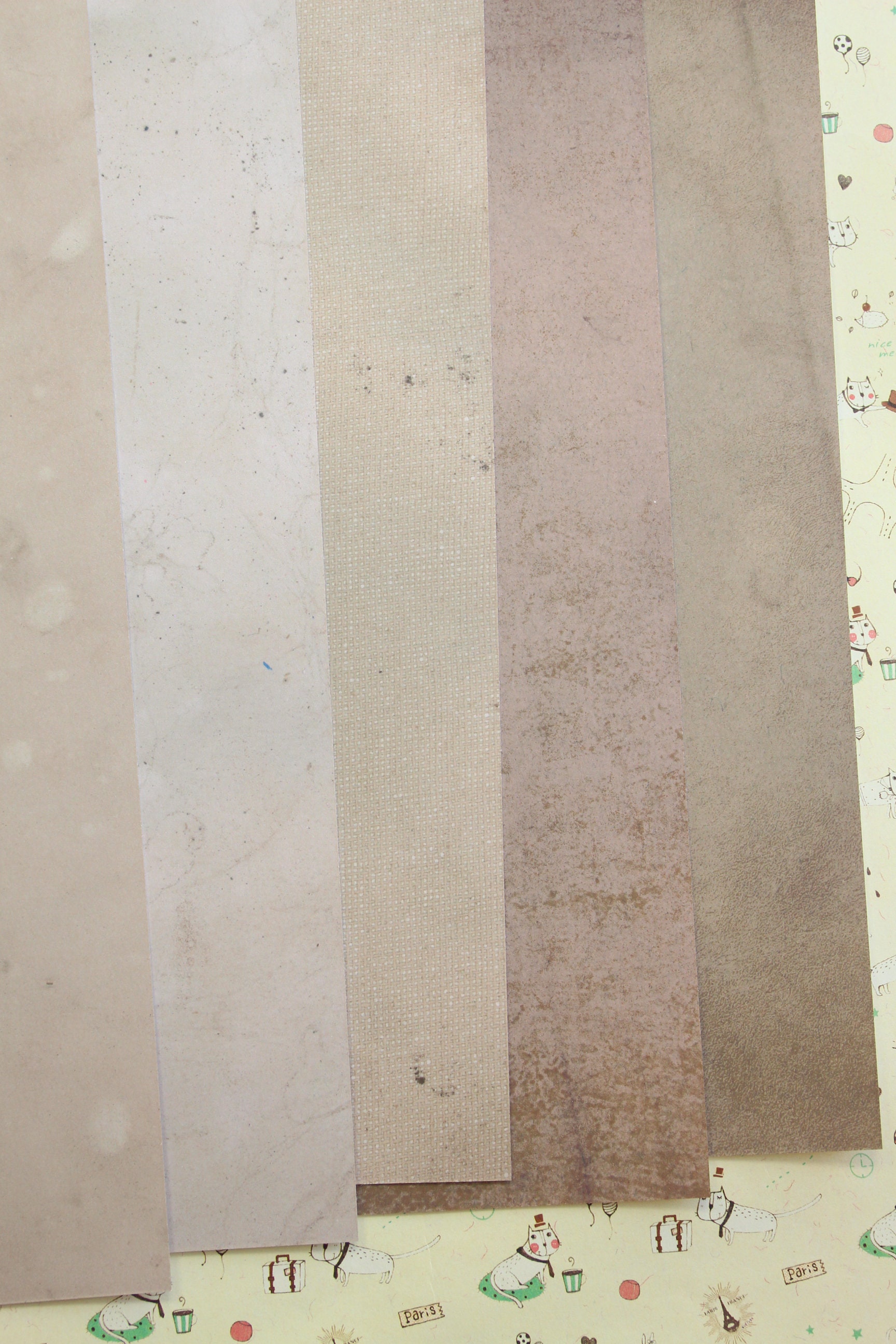 Set 02 Old Paper Textures Printed Card Stock 250gsm - Etsy