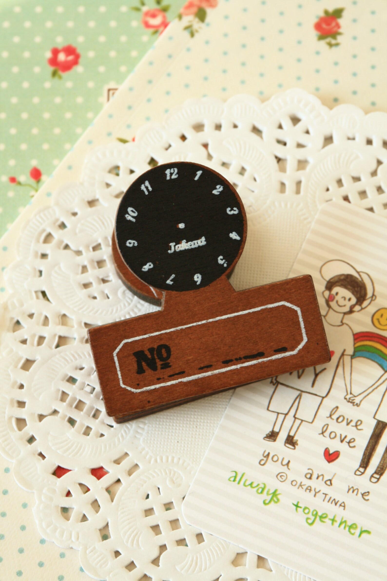 Clock Cinq Cafe Wooden Peg Clip - Etsy