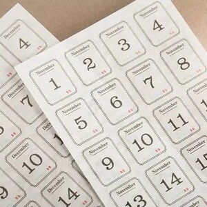 Calendar Stickers Set Date Month Diary Planner Stickers - Etsy