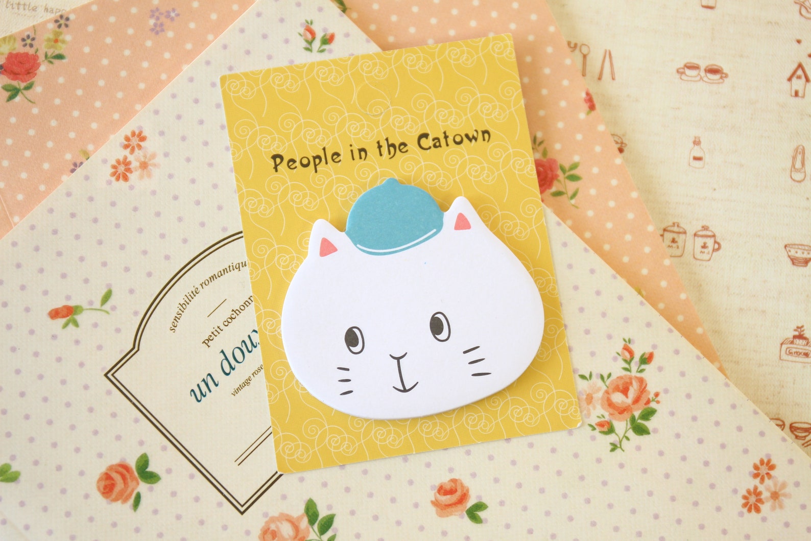 Catown Cartoon CAT Face Shapes Sticky Notes - Etsy
