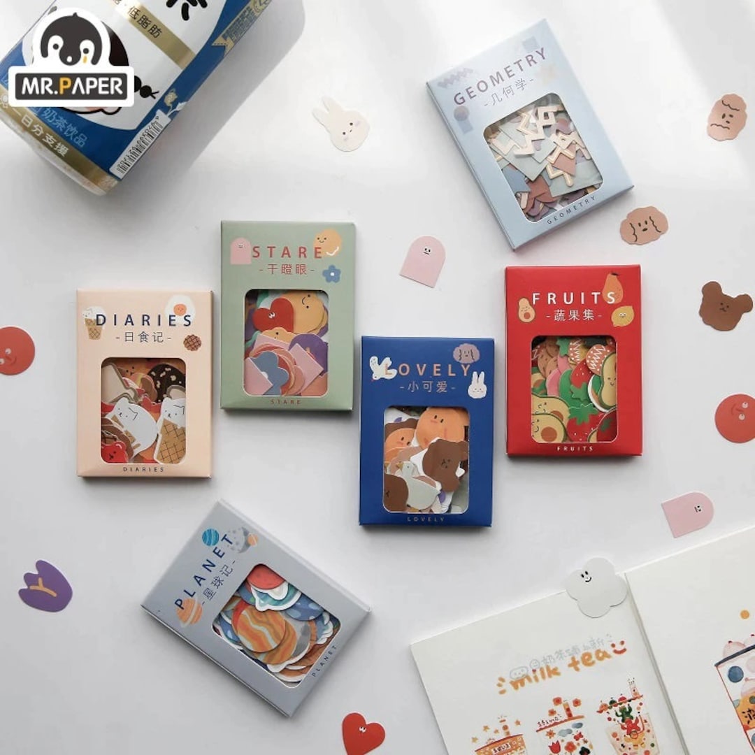 Mr Paper Mini Cartoon Stickers - Etsy