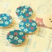 Set 10 Dark BLUE Craft Ideas Flower Printed Wood Round Buttons - Etsy