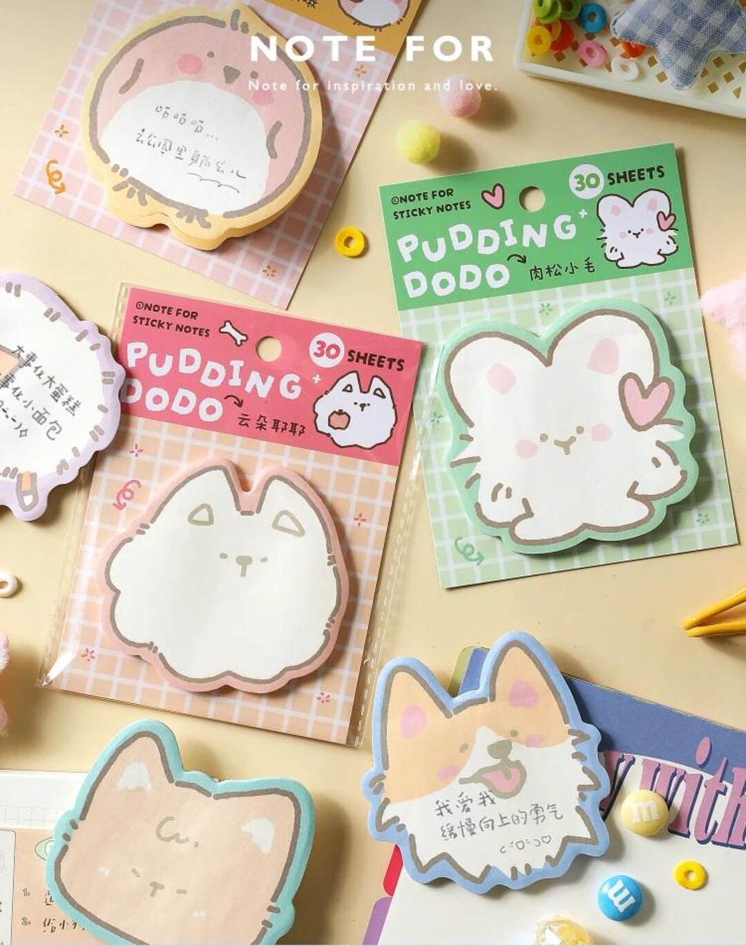 Note for Pudding Dodo Cartoon Sticky Notes - Etsy