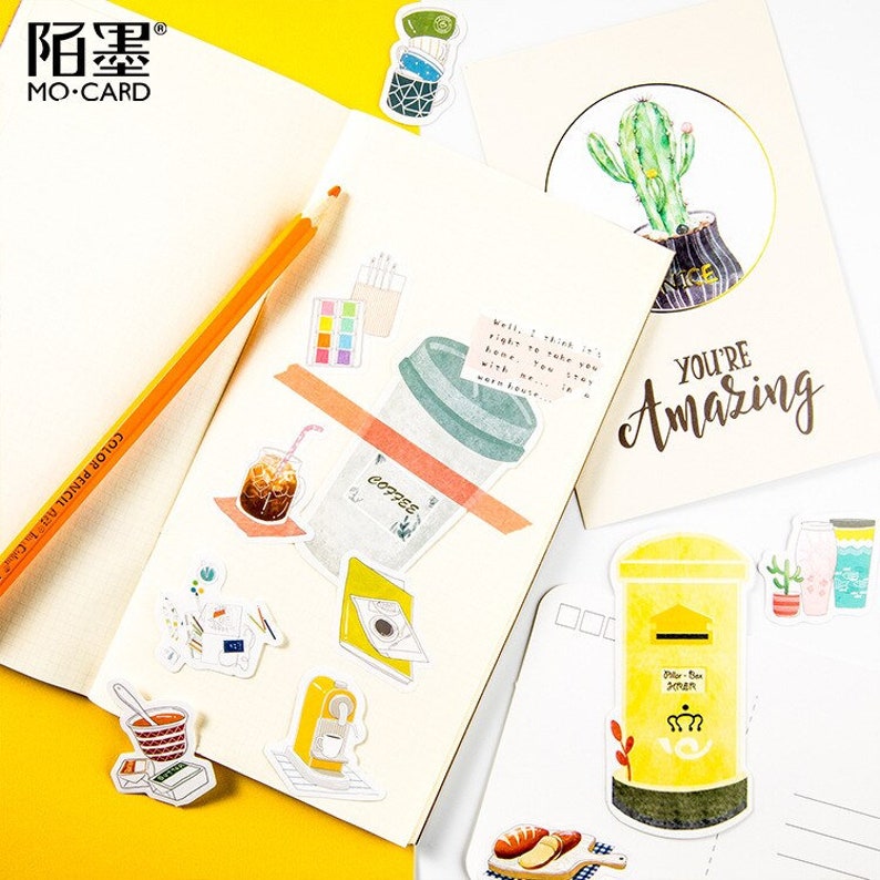 My Daily Life Mo-card Cartoon Shapes Stickers | Etsy