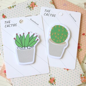 Cute Cactus Succulent Plants Shapes Sticky Notes - Etsy