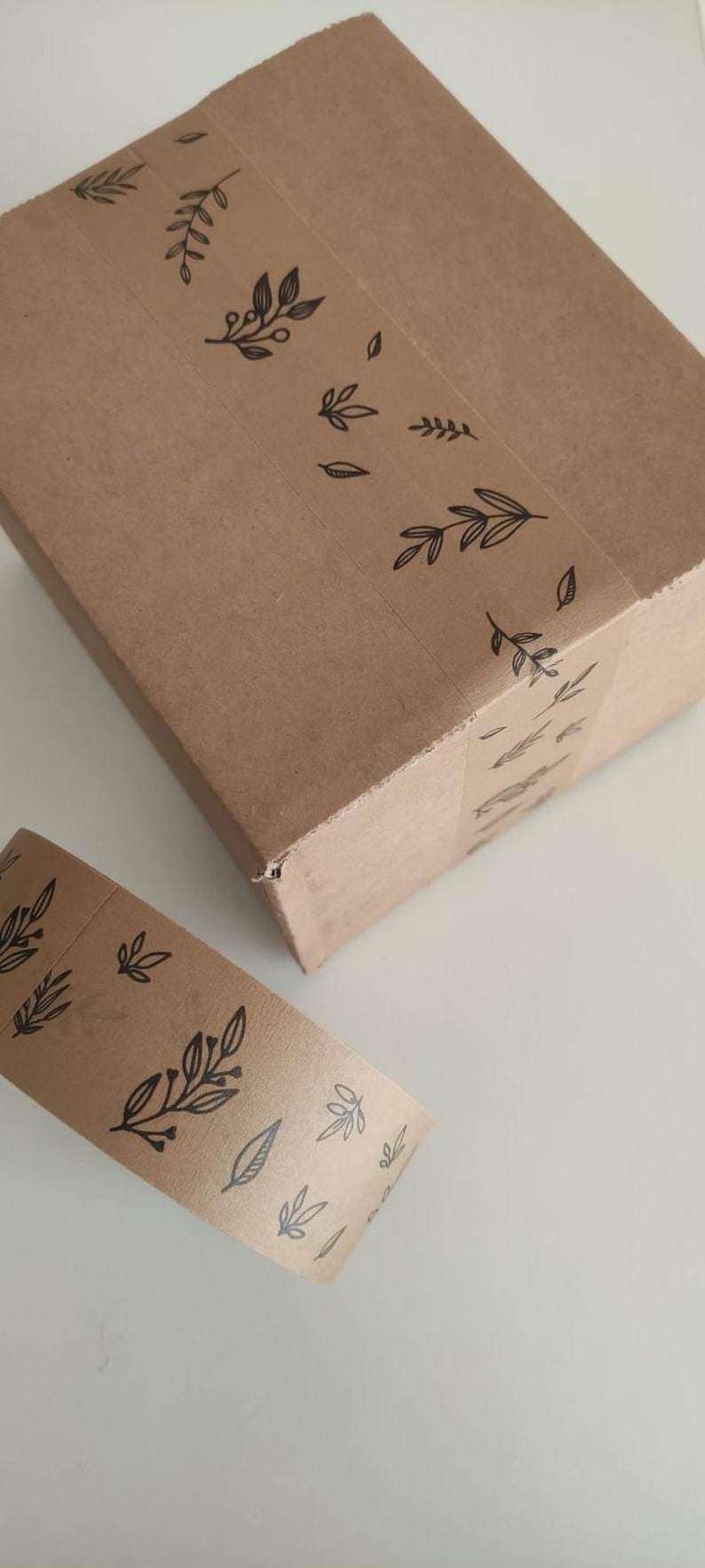 Spring Leaves Kraft Brown Paper Packaging Tape - Etsy