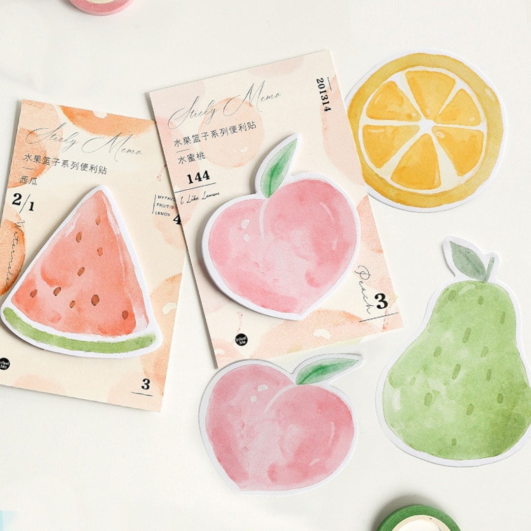 Infeel Me Fruit Party Cartoon Shapes Sticky Notes - Etsy