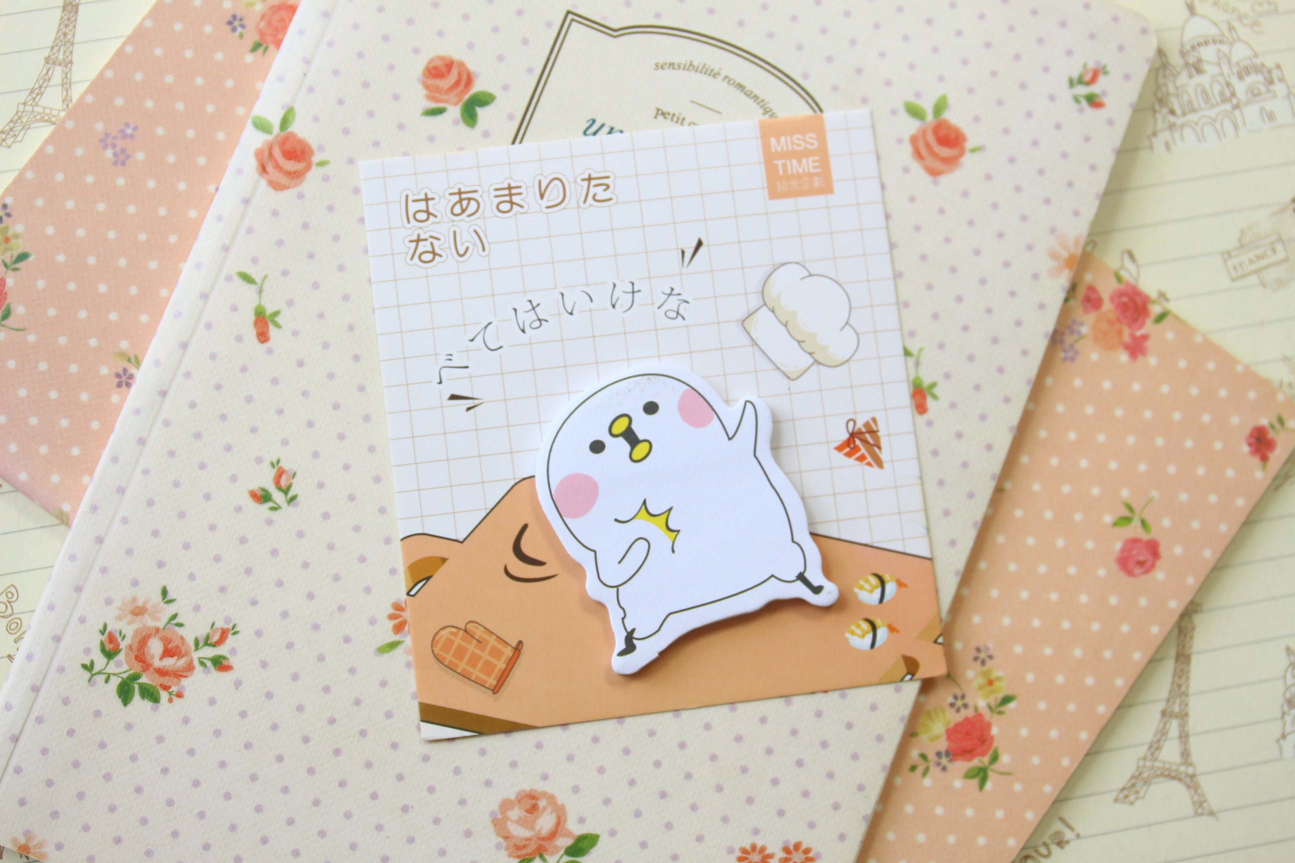 Miss Time Egg Blob Cartoon Shapes Sticky Notes | Etsy