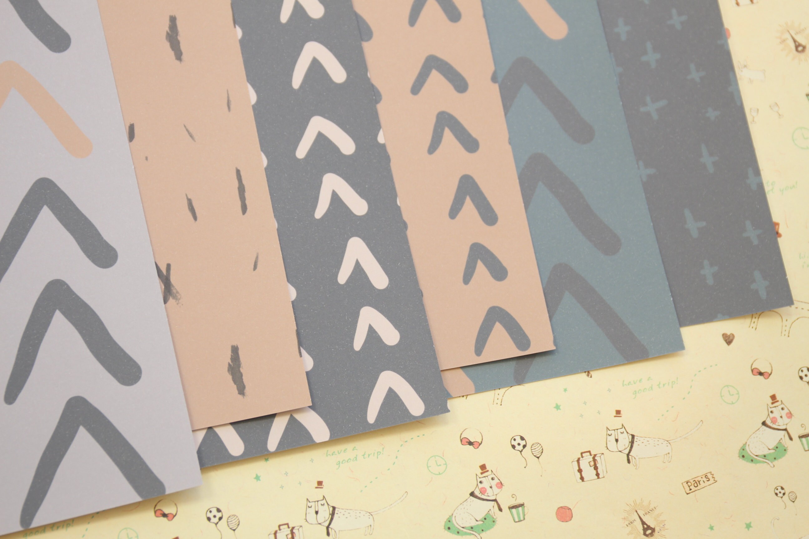 Set 02 Modern Scandi Mix Patterns Printed Card Stock 250gsm - Etsy