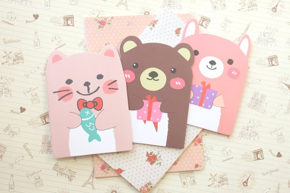 Little Animals Shaped Mini Cartoon Notebook - Etsy