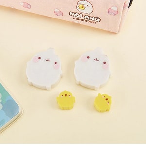 Molang & Chick Cartoon Erasers Set - Etsy