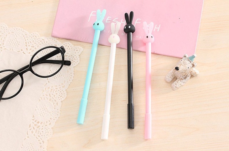 Cartoon Bunny Rabbit Cute Cartoon Pens | Etsy