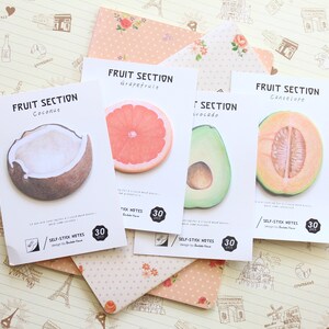 Fruit Section Fruit Shapes Sticky Notes - Etsy