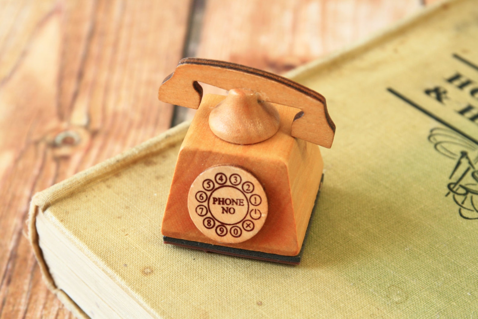 Mini Telephone Wooden Rubber Stamp Eiffel Tower Print - Etsy