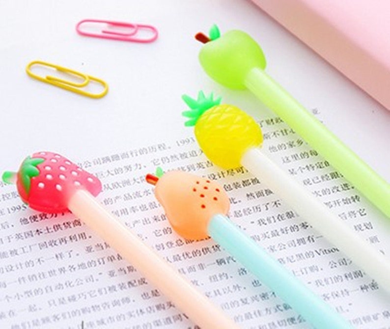 Fresh Fruit Cartoon Pens - Etsy
