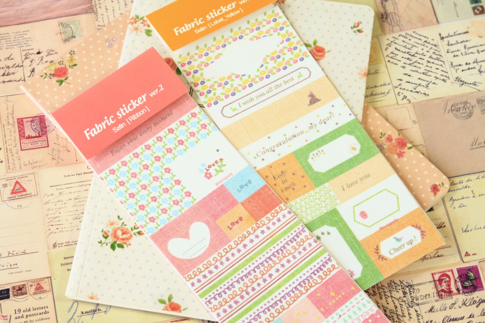 Mix Set Fabric Sticker Ver 2 self adhesive craft stickers | Etsy