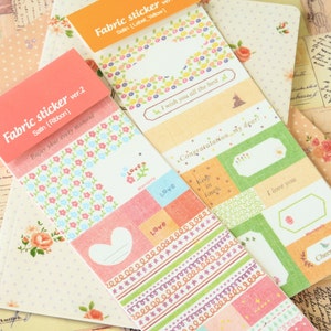 Mix Set Fabric Sticker Ver 2 Self Adhesive Craft Stickers - Etsy