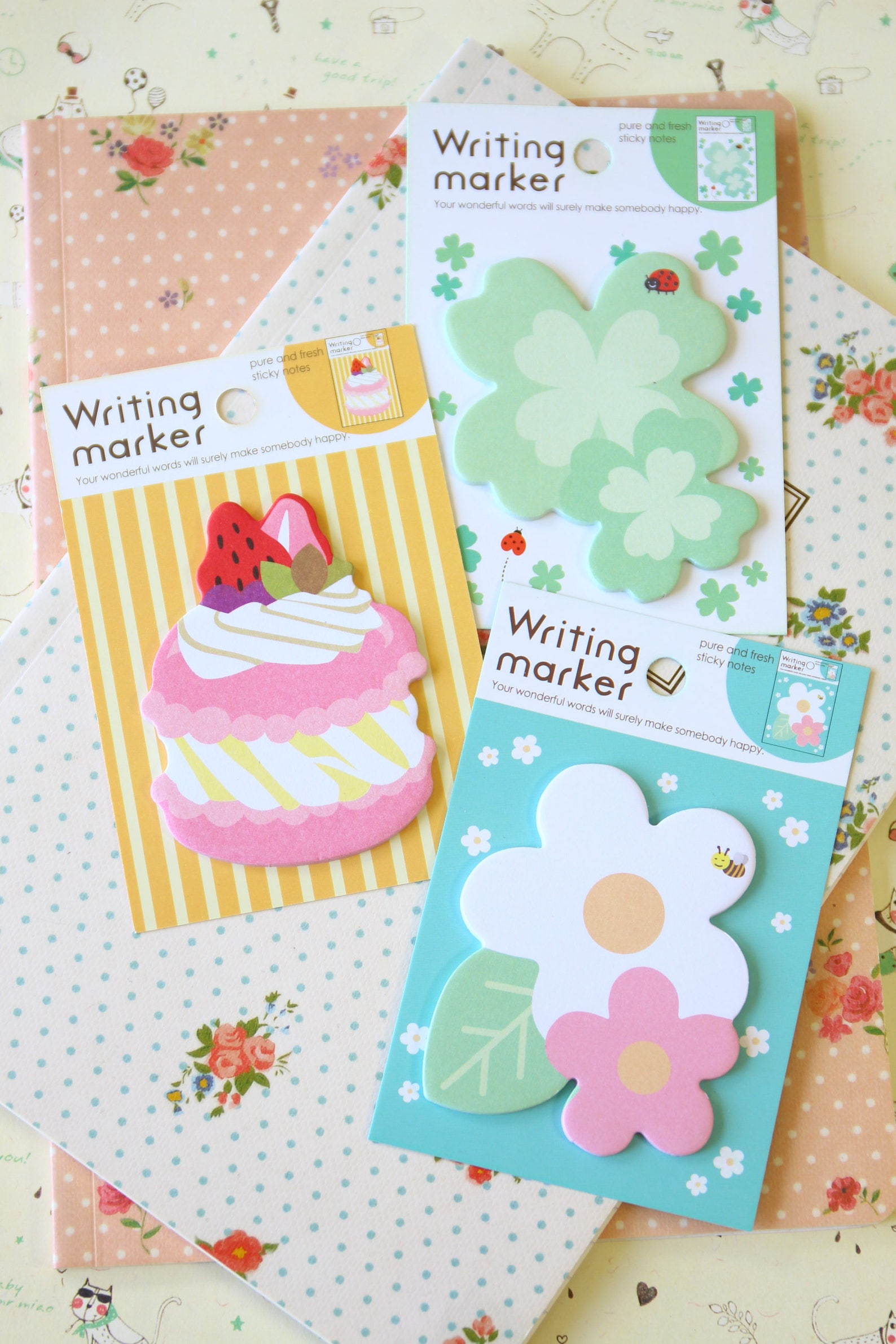 Flowers Fusen Collection Writing Marker Sticker Notes - Etsy