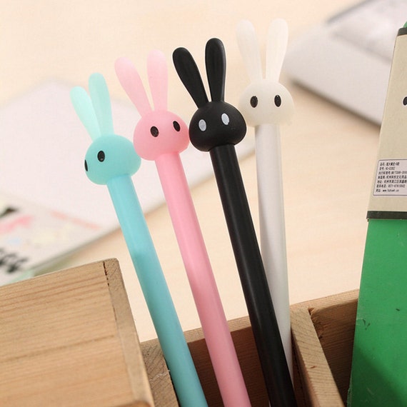 Cartoon Bunny Rabbit Cute Cartoon Pens | Etsy