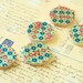 Set 5 LIGHT BLUE Craft Ideas Flower Printed Wood Round Buttons - Etsy