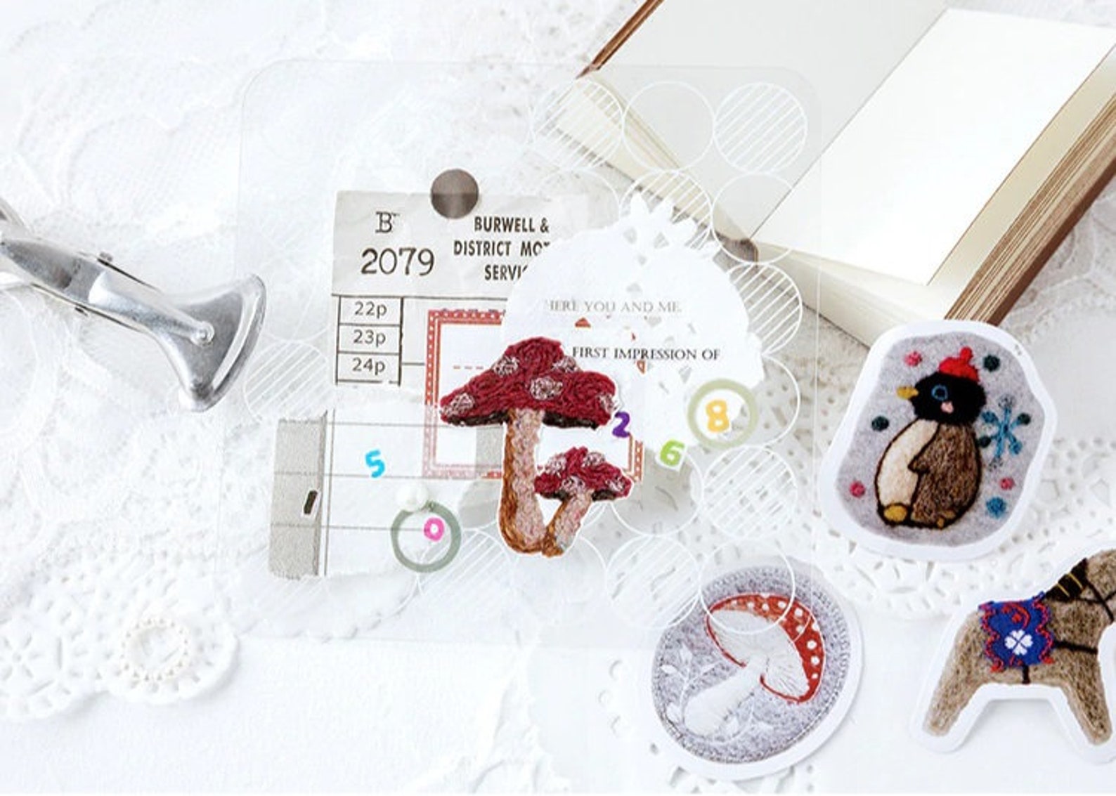 Handmade Felt Mo-Card cartoon shape stickers | Etsy