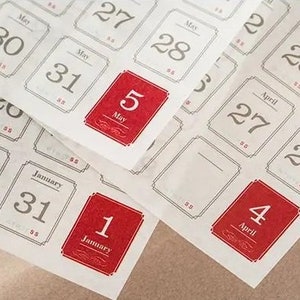 Calendar Stickers Set Date Month Diary Planner Stickers - Etsy
