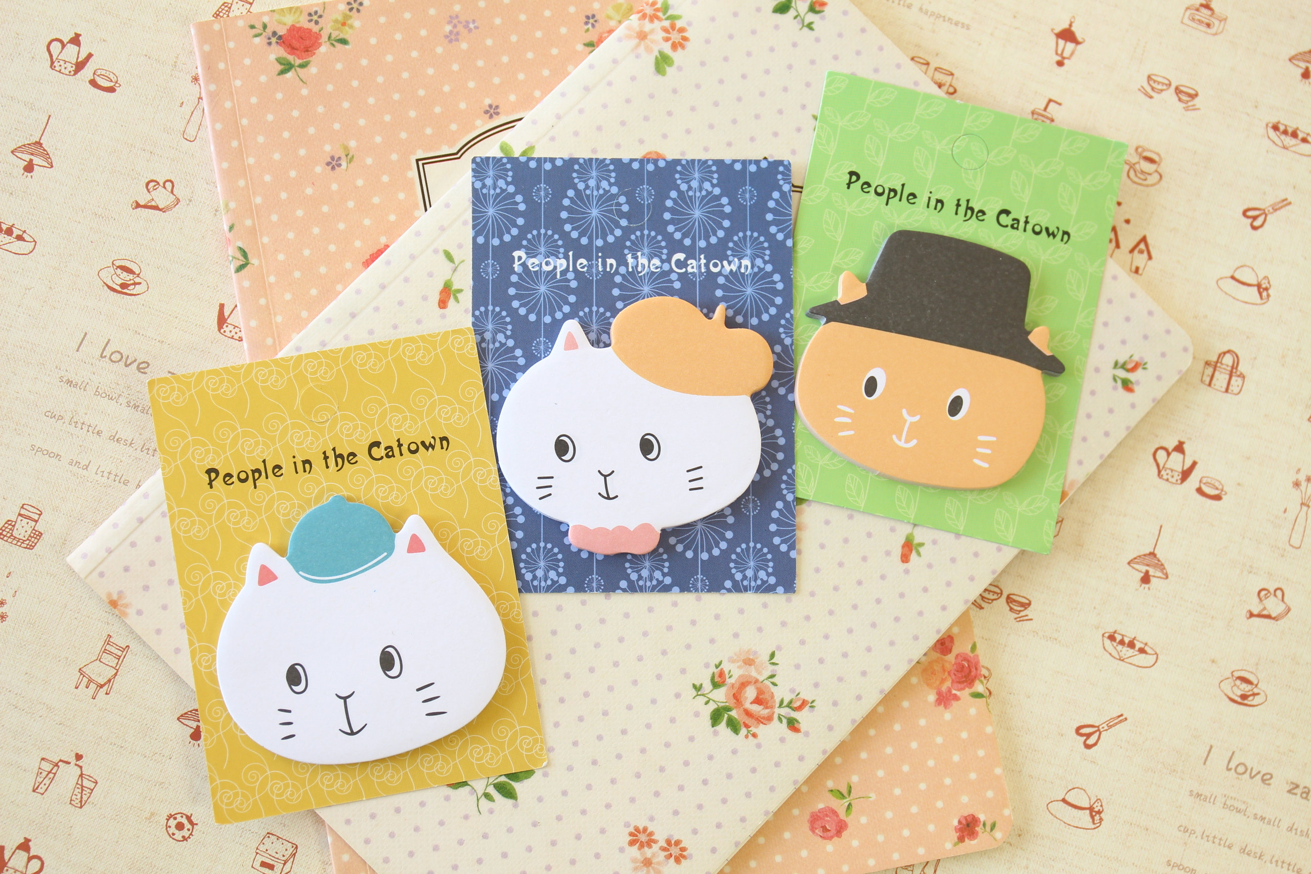 Catown Cartoon CAT Face Shapes Sticky Notes - Etsy