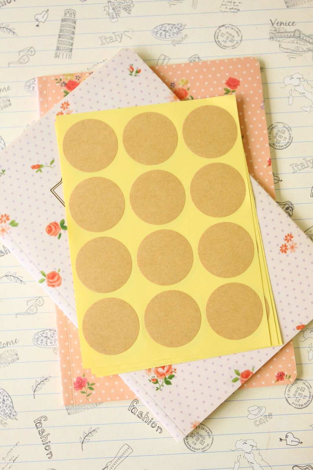 30pcs Round Blank KRAFT Shapes Sticker Labels - Etsy
