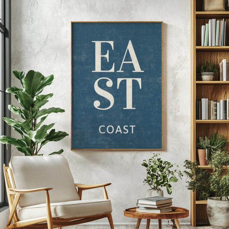 Relaxing East Coast Wall Art Digital Print Beachy Tropical Nautical ...