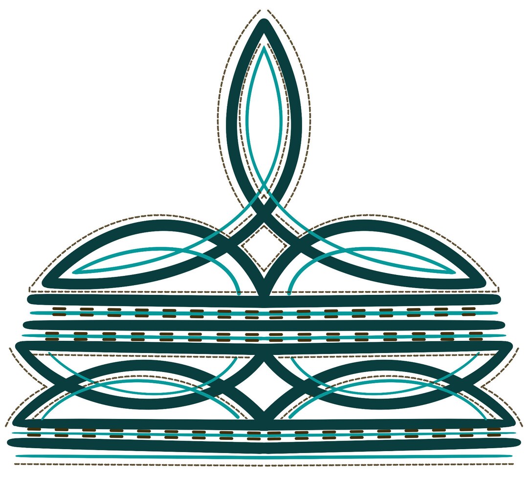 Cowboy Boot Stitching -PNG -western- Punchy- Farming- Cattle- Cows ...