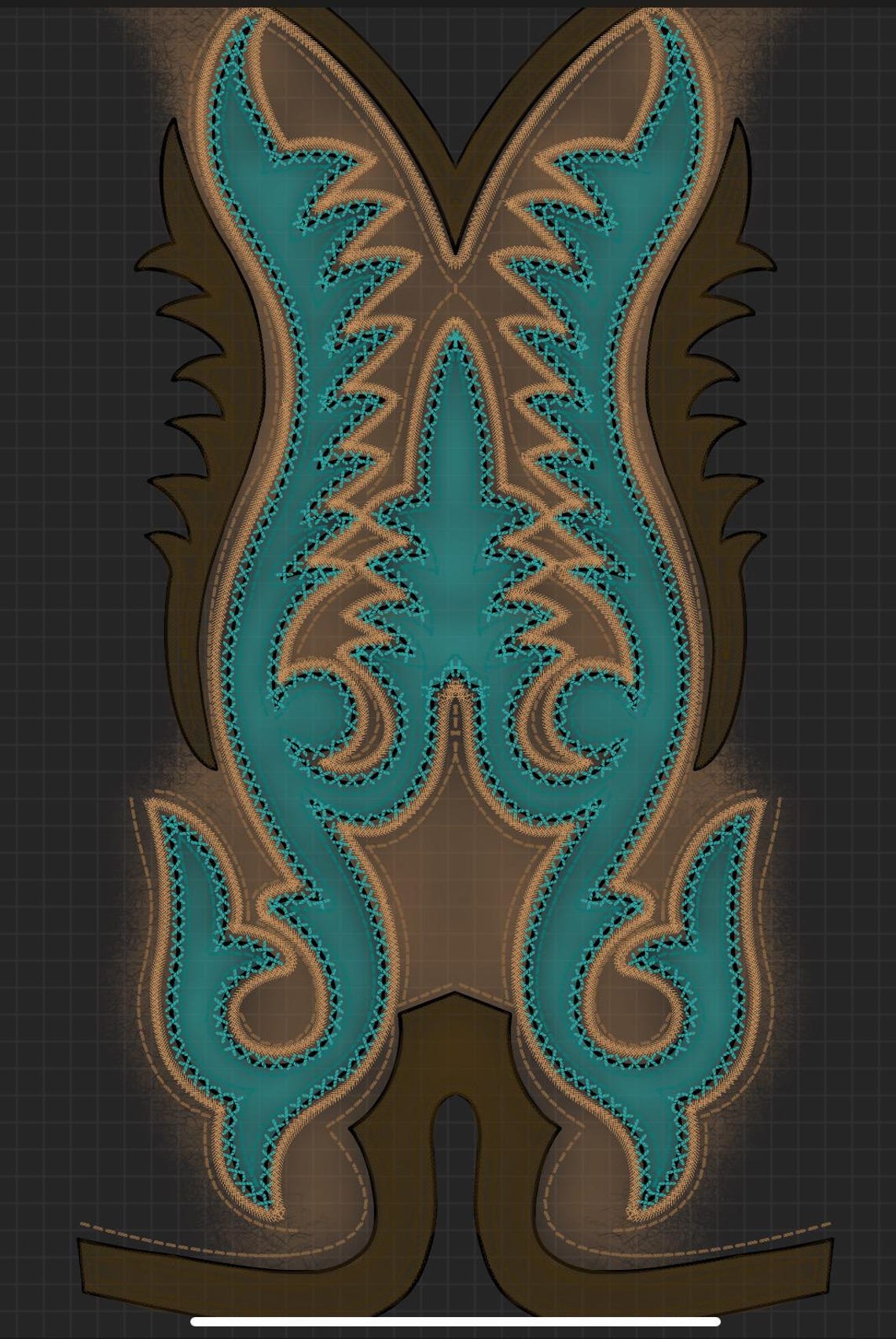 Cowboy Boot Stitching -PNG -western- Punchy- Farming- Cattle- Cows ...