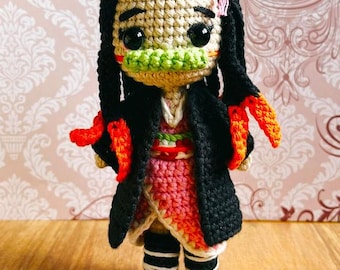 Nezuko Chan Crochet Doll Amigurumi Pattern | PDF Tutorial for Beginners ...