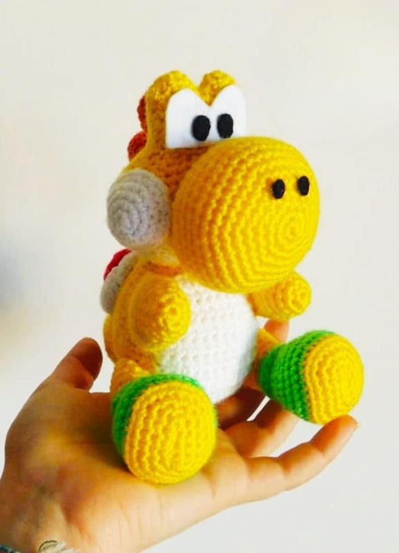 Yoshi Crochet Amigurumi Pattern | DIY Yoshi Stuffed Toy Tutorial | Easy ...